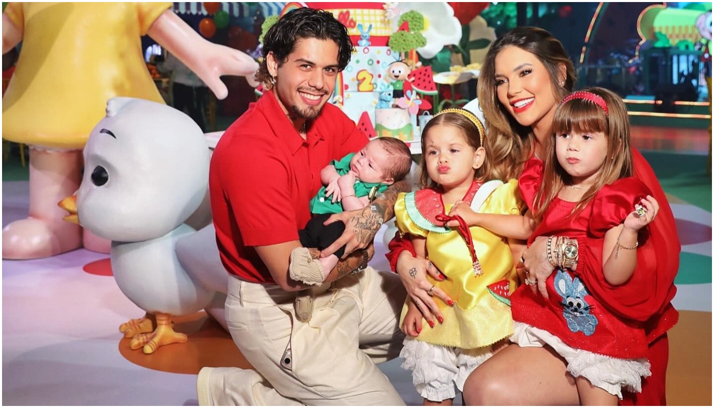 Vestida de "Magali", Maria Flor ganha bolo de 5 andares: detalhes